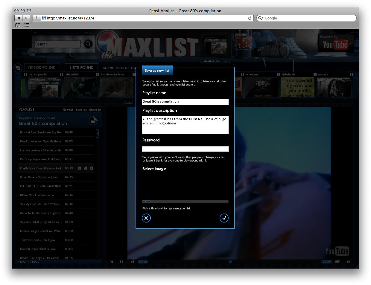 Pepsi Max - Maxlist — Kreativt Forum